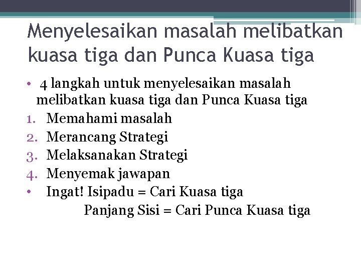 Bab 2 Kuasa Dua Punca Kuasa dua Kuasa