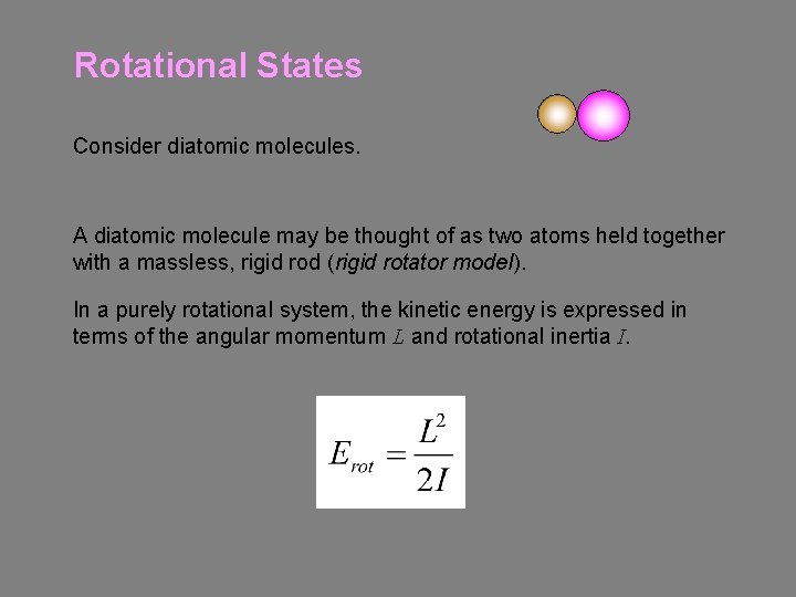 CHAPTER 9 Molecules Rotations Spectra Complex planar molecules