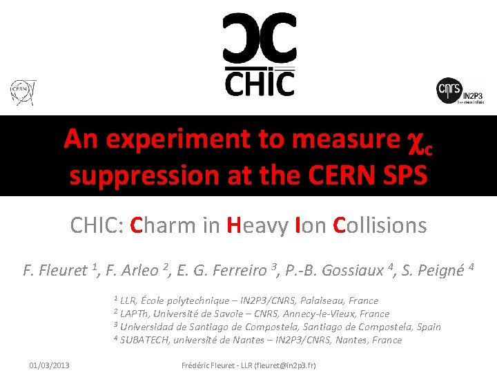 An experiment to measure cc suppression at the