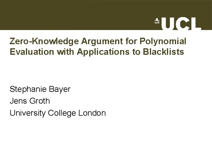ZeroKnowledge Argument for Polynomial Evaluation with Applications to