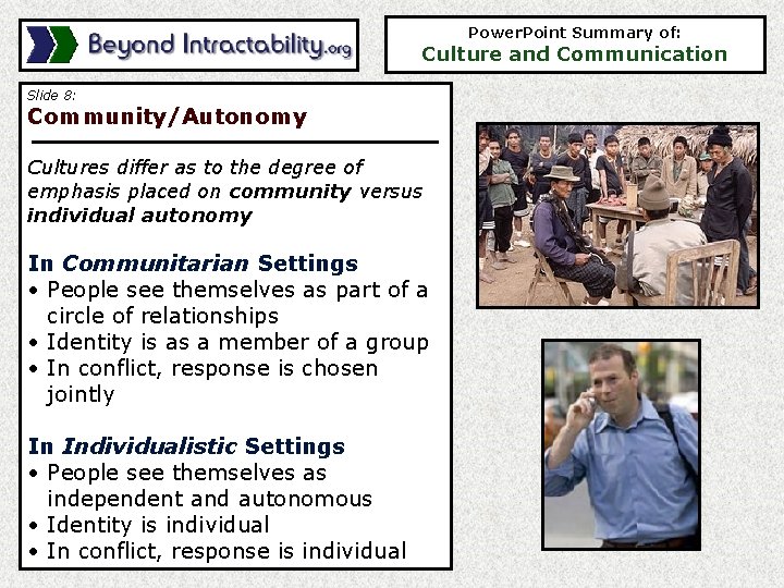 Power Point Summary of Communication Tools for Understanding