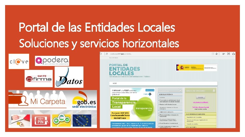 Portal de las Entidades Locales Soluciones y servicios