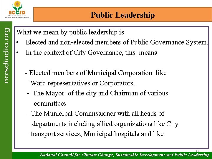 CLIMATE SMART CITIES THE ROLE OF PUBLIC LEADERSHIP