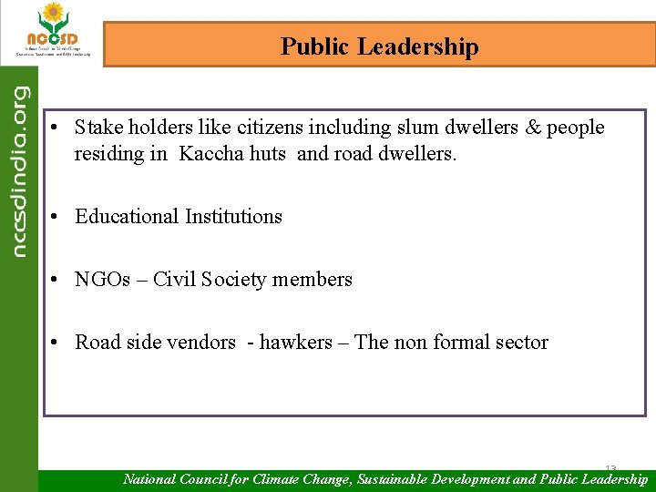CLIMATE SMART CITIES THE ROLE OF PUBLIC LEADERSHIP