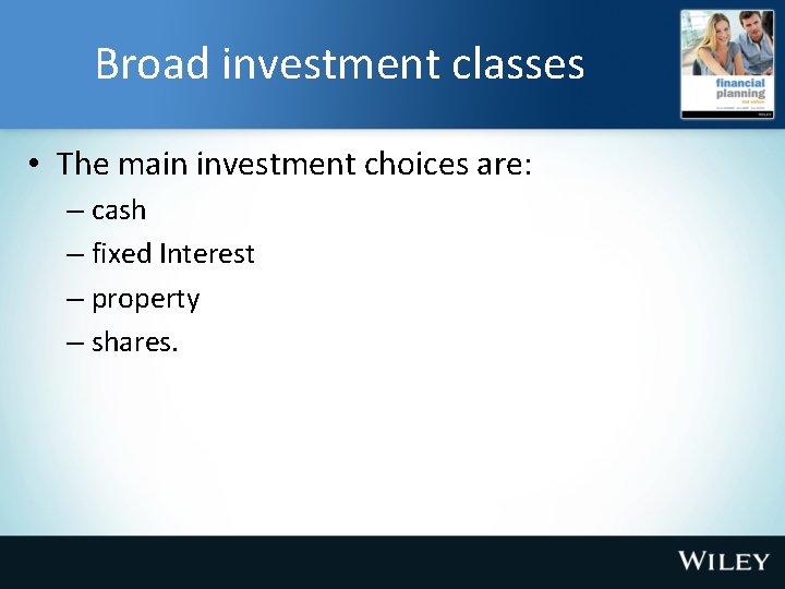Chapter 4 Investment choices Power Point presentation by