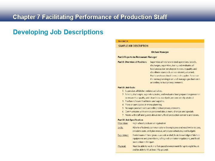 Chapter 7 Facilitating Performance of Production Staff Principles