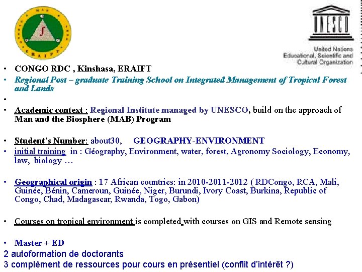Besoins projets ralisations en FAD pour un rseau