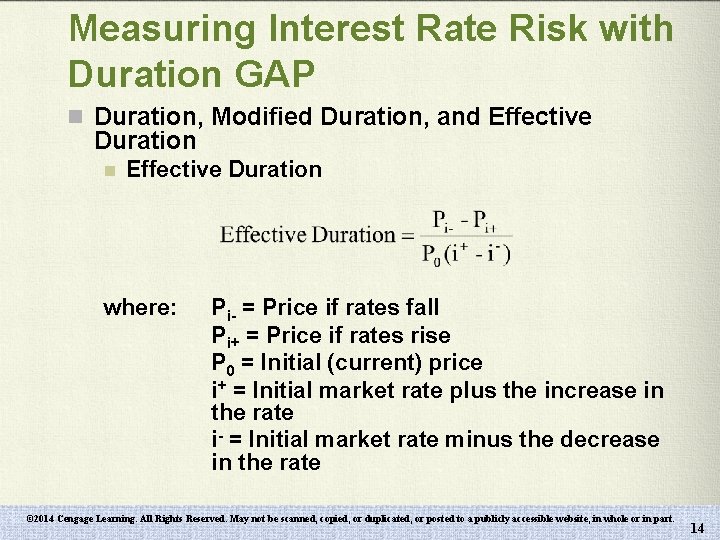 Chapter 8 Managing Interest Rate Risk Economic Value