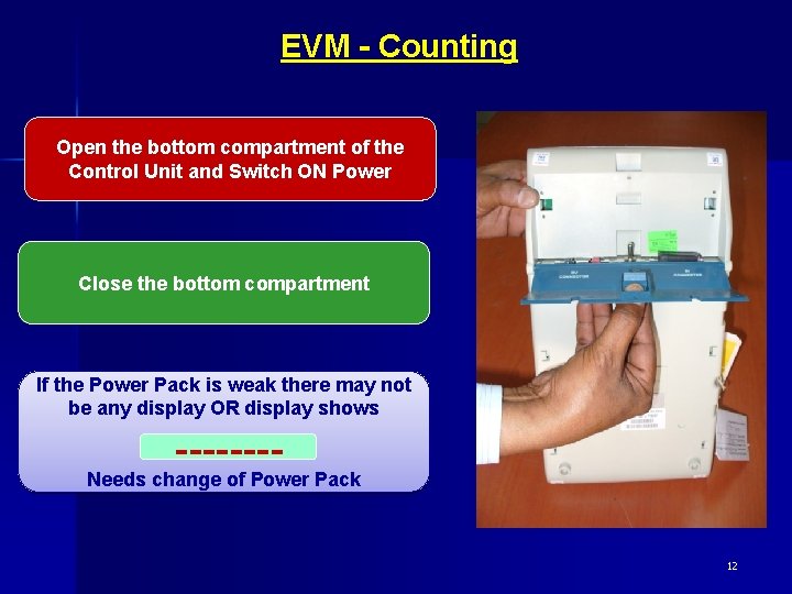 TRAINING OF COUNTING PERSONNEL ASSEMBLY GENERAL ELECTION 2011