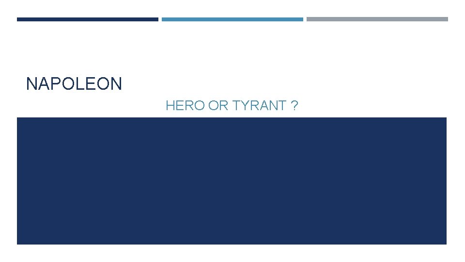 NAPOLEON HERO OR TYRANT THE DIRECTORY People had