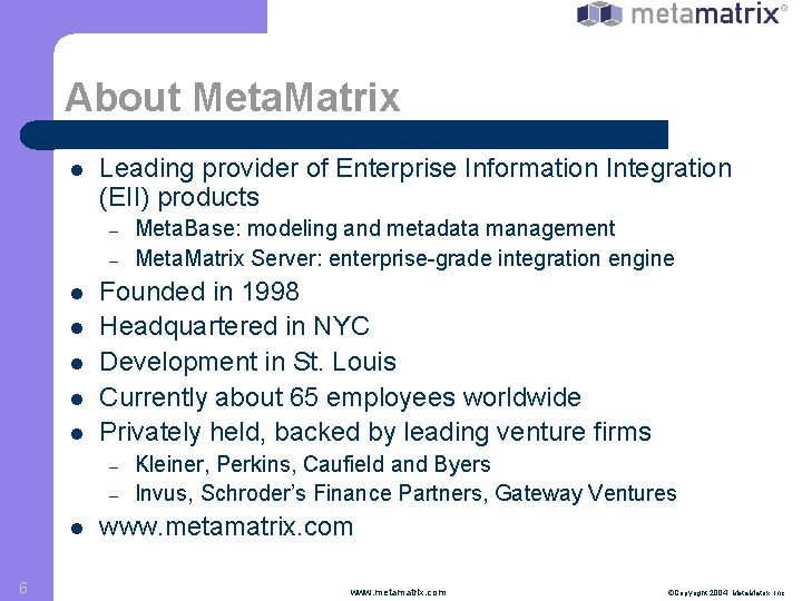 Powering EII with MOA Brad Wright Randall M