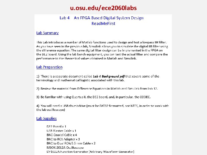 ECE 2060 Introduction Digital Logic Laboratories Gregg Chapman