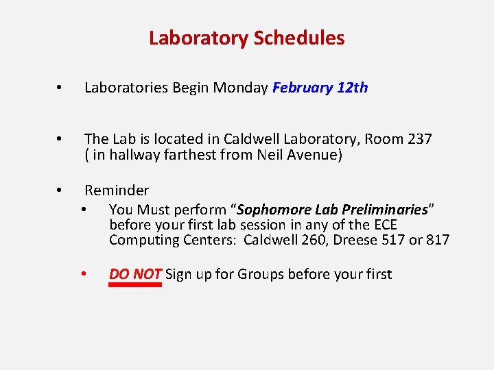 ECE 2060 Introduction Digital Logic Laboratories Gregg Chapman