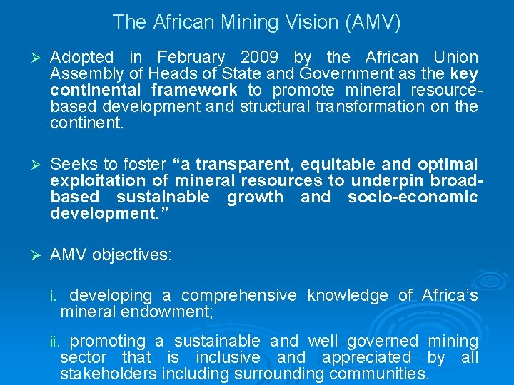 Minerals and Africas Development The African Mining Vision