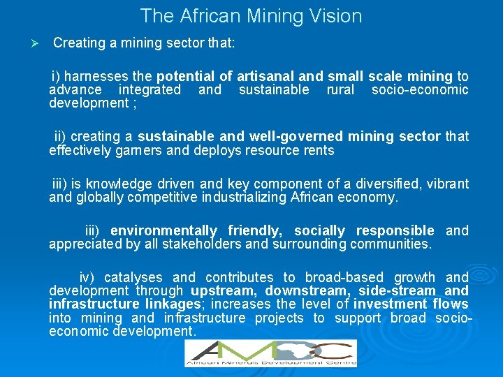 Minerals and Africas Development The African Mining Vision