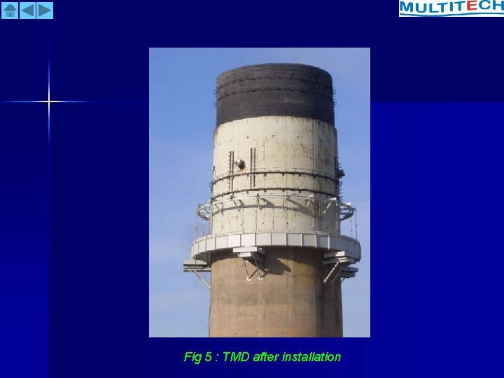 Tuned Mass Damper on a concrete stack Experience