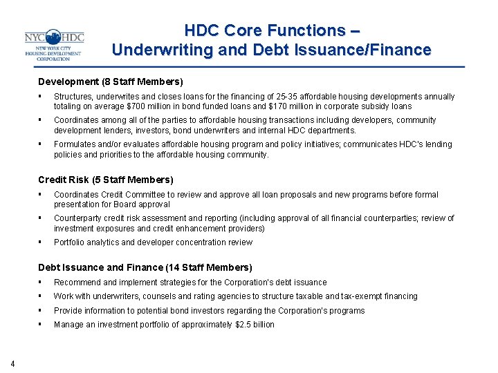 Presentation on NYC Housing Development Corporation Richard Froehlich