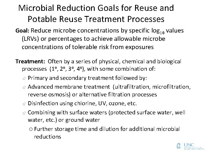 Healthrelated microbial aspects of water reuse and reclaimed