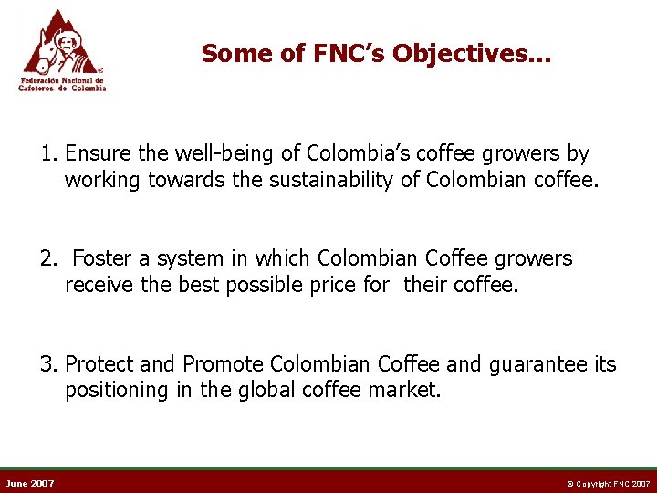 Caf de Colombia protecting and promoting a wellknown