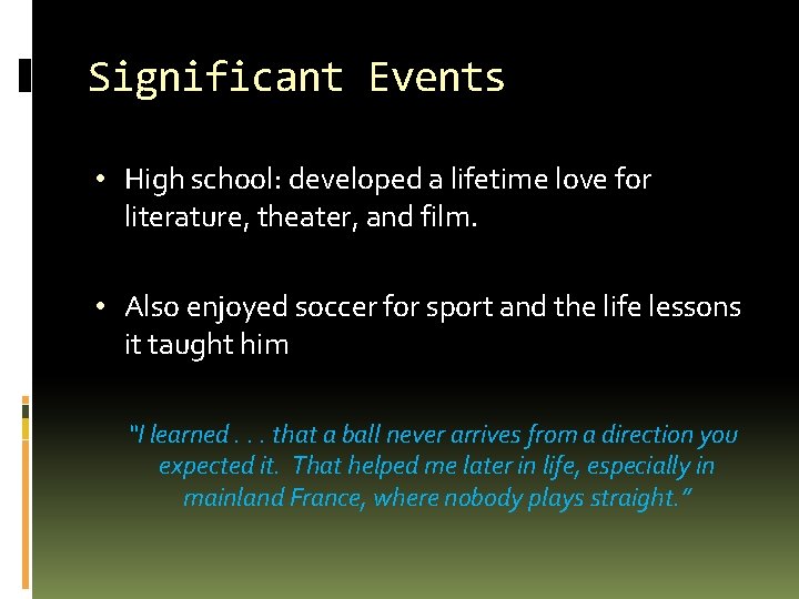 ALBERT CAMUS THE SMILING SISYPHUS Significant Events Born