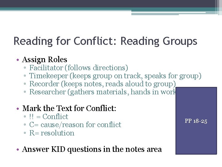 Do Now Grab an Independent Reading Handout read