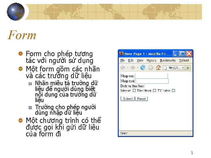 Form cho php tng tc vi ngi s