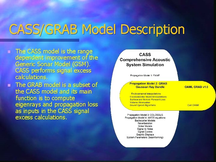 Environmental Variability on Acoustic Prediction Using CASSGRAB Nick