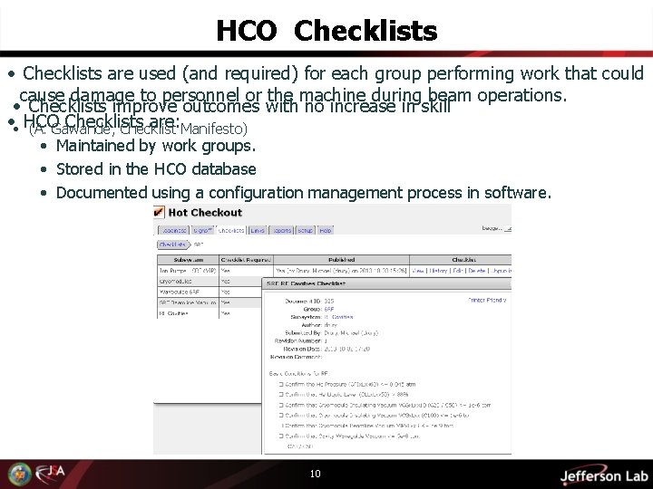 New and Improved The JLab stateoftheart HCO System