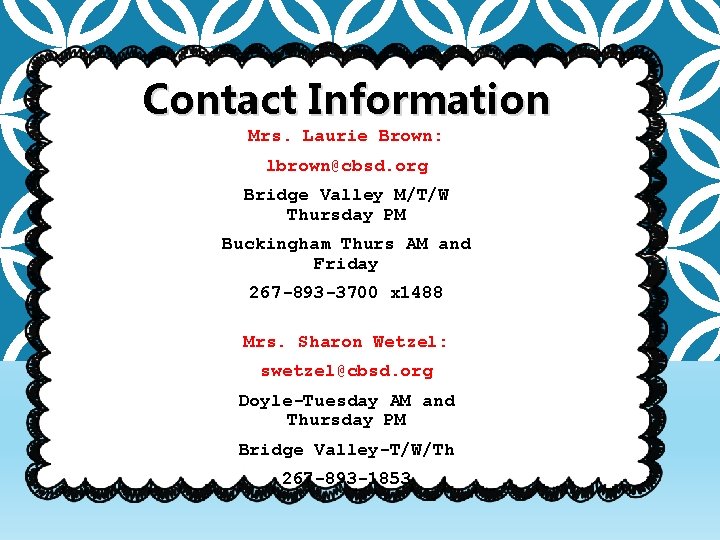 Welcome Back to School Bridge Valley Elementary PEn