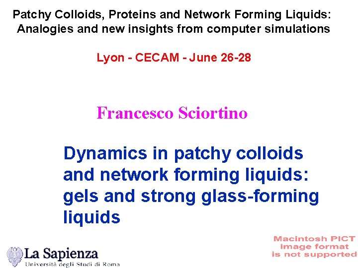 Patchy Colloids Proteins and Network Forming Liquids Analogies