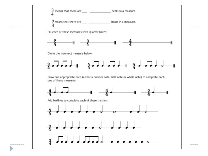 Music Notation Day 2 Time Signature and Note