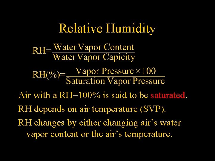 NATS 101 Lecture 9 Atmospheric Moisture Hydrological Cycle