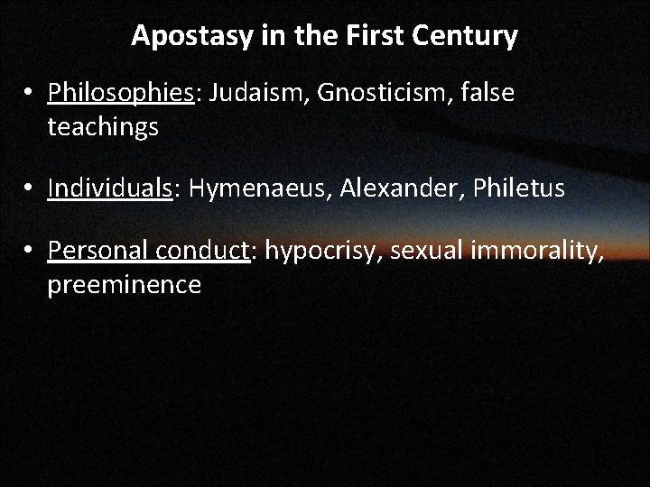 The Lords Church Through the Ages Part 1