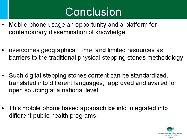 7 th EAHSC Learnings from a Mobile Phone