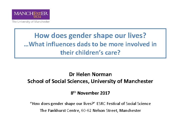 How does gender shape our lives What influences