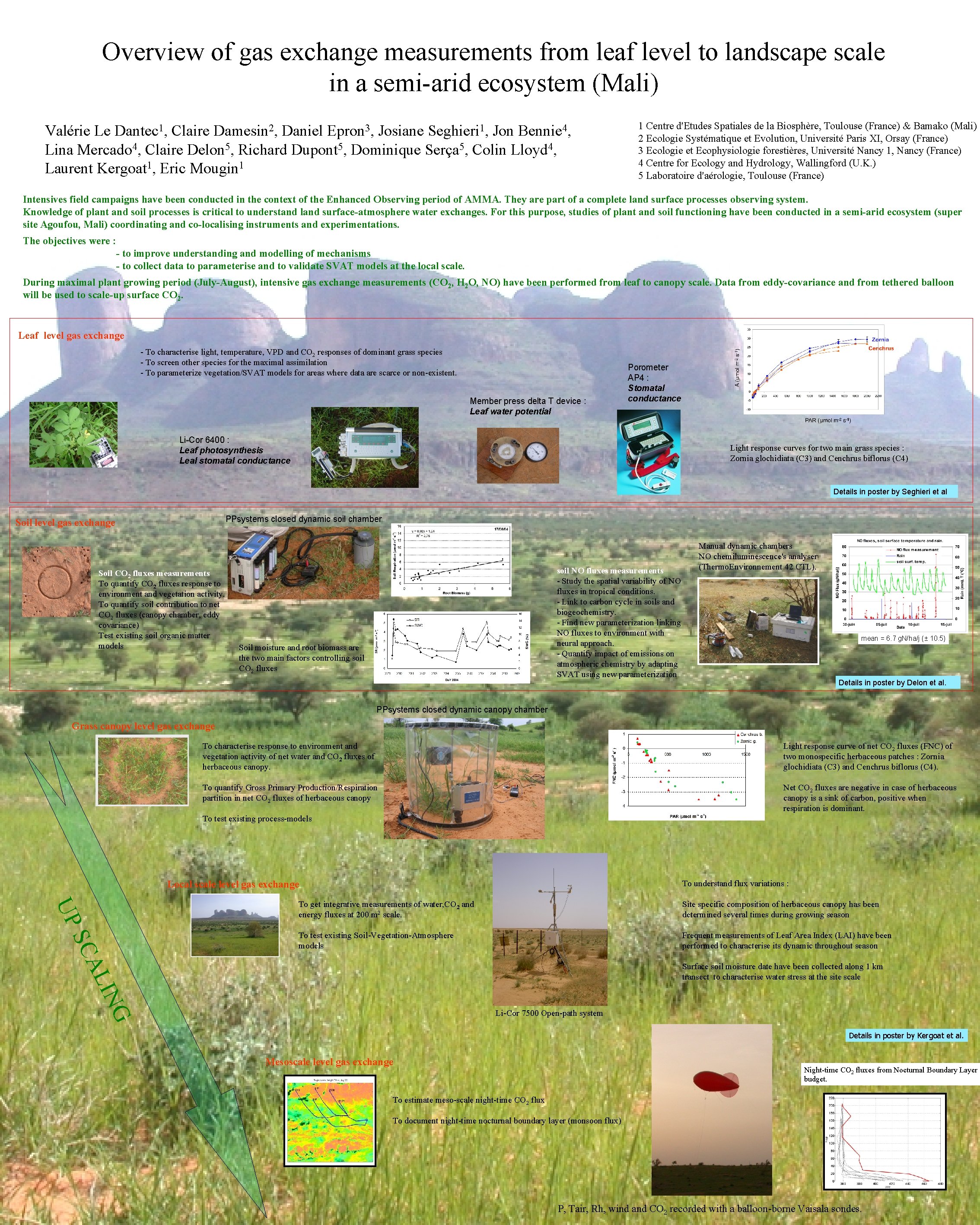 Overview of gas exchange measurements from leaf level