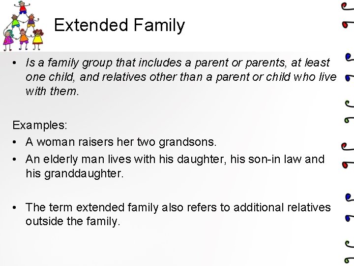 Understanding Families Objectives Explain the importance of the