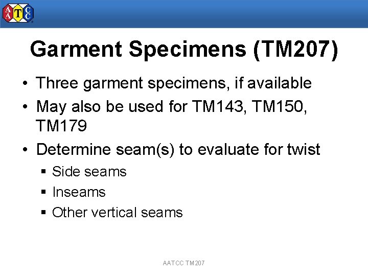 AATCC TM 179 2019 Skew Change in Fabrics