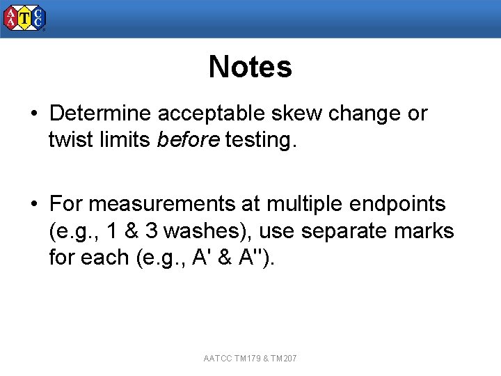 AATCC TM 179 2019 Skew Change in Fabrics