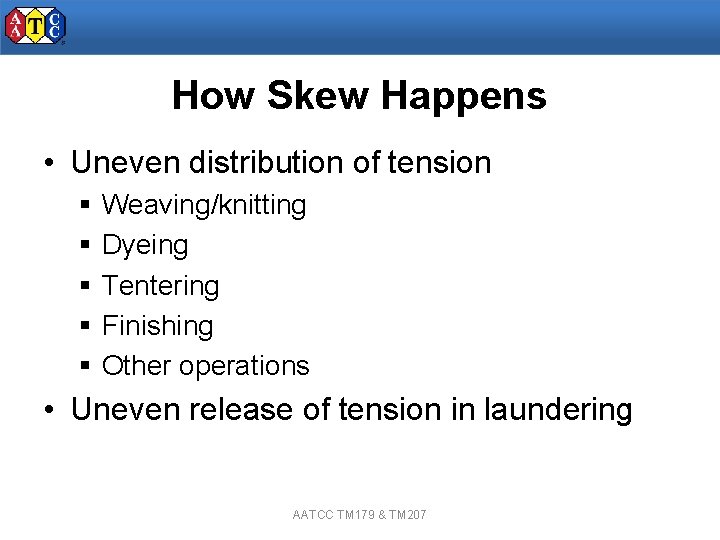 AATCC TM 179 2019 Skew Change in Fabrics