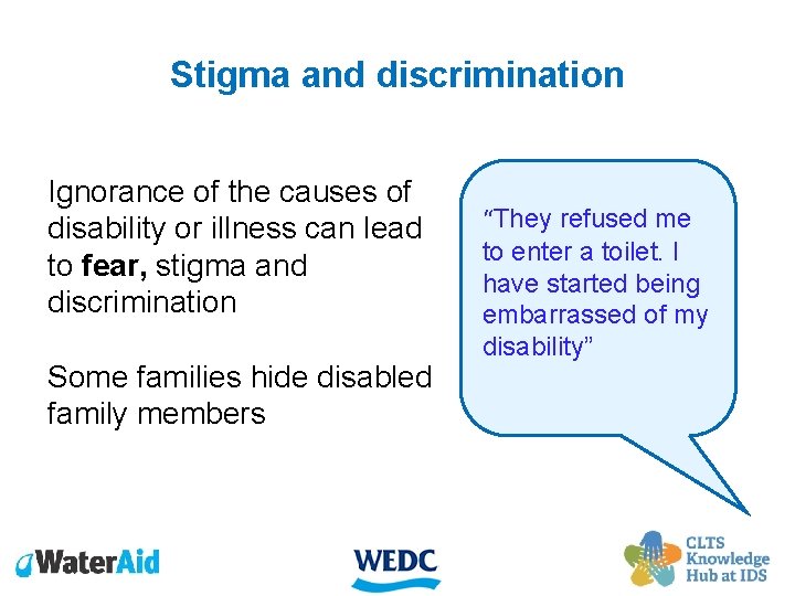 Disability making CLTS fully inclusive Hazel Jones Research