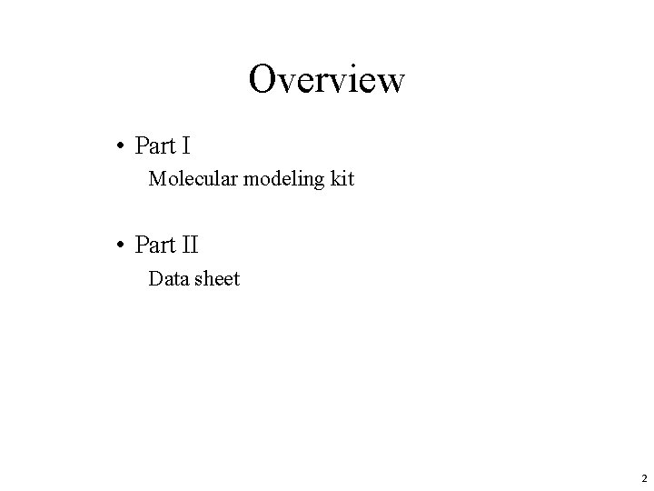 Intro to Chemistry Chem 1020 Lab Molecular Models