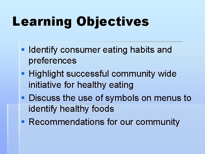 The Use of Common Symbols to Identify Healthy