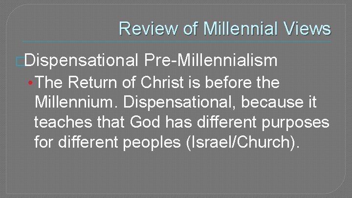 The End Times Revelation 20 Trinity Presbyterian Church