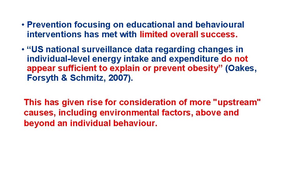 Obesogenic Environments Exploring the Built and Food Environments