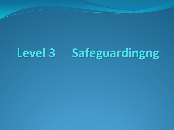 Level 3 Safeguardingng What is Alcohol The type