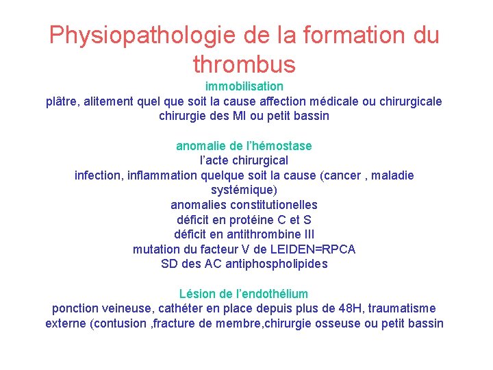 Thromboses veineuses et embolies pulmonaires maladie thromboembolique ...
