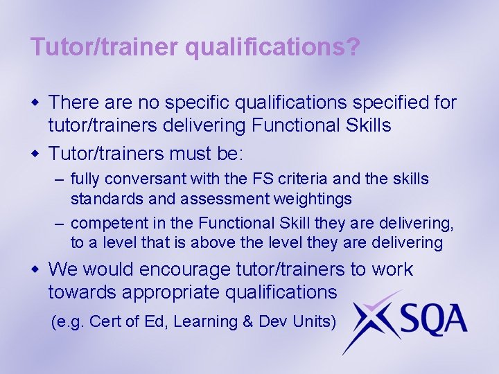 Functional Skills Invigilation Sandy Riddell Qualifications Manager ...