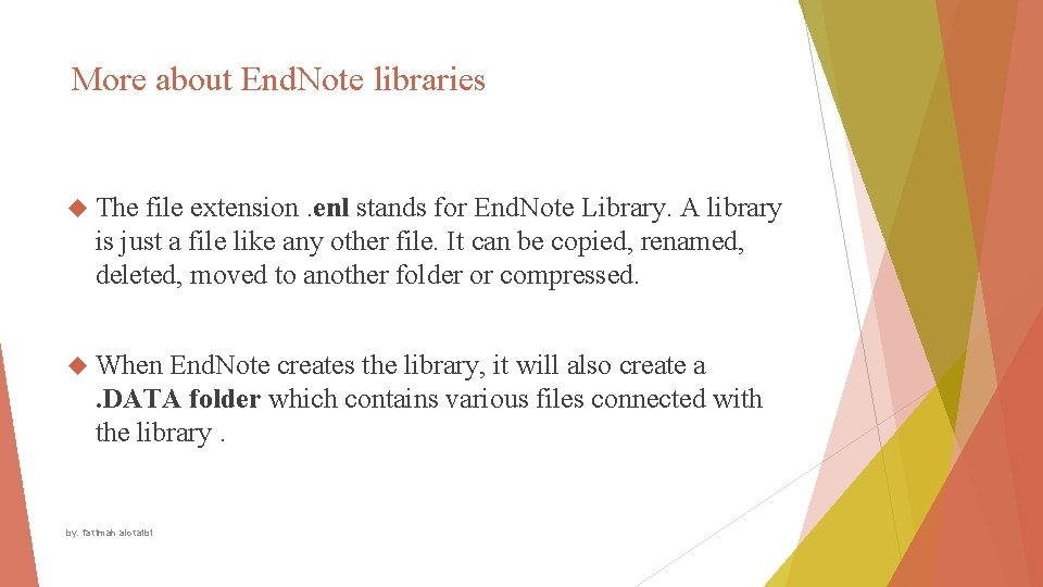 End Note by fatimah alotaibi What is End