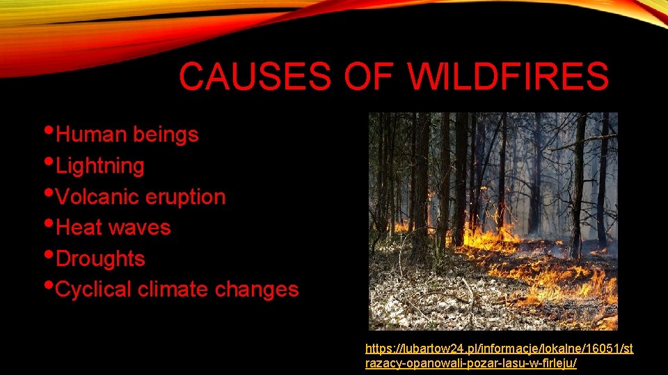 WILDFIRES WHAT ARE THEY Uncontrolled blazes fueled by